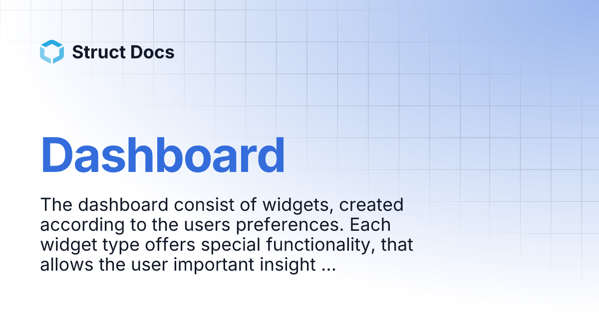 Dashboard | Struct Docs