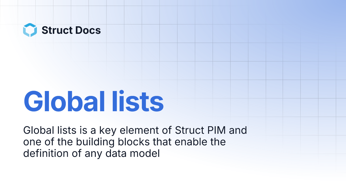 Global Lists Struct Docs 3593
