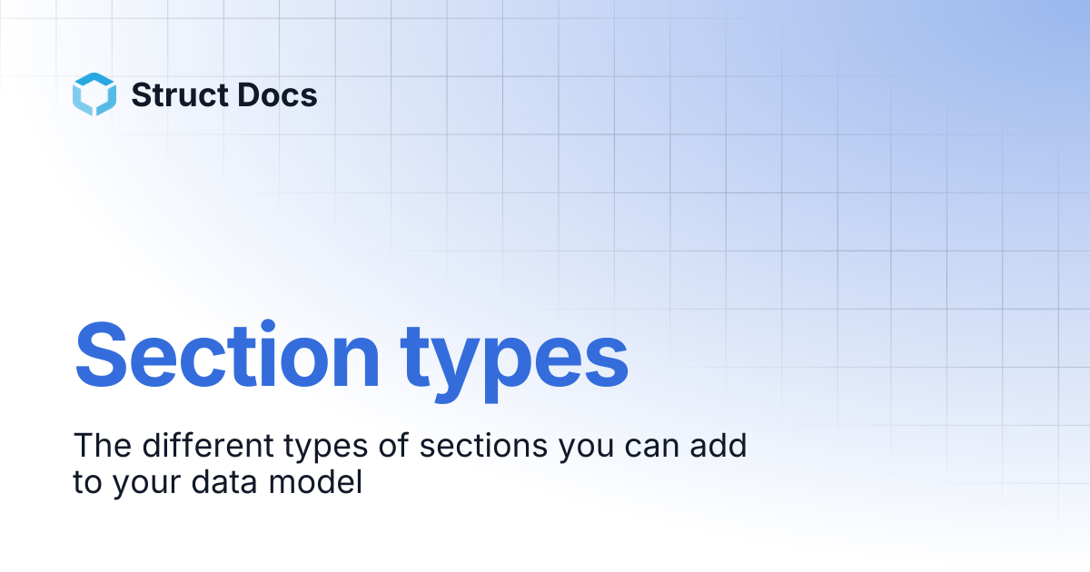 Section types | Struct Docs
